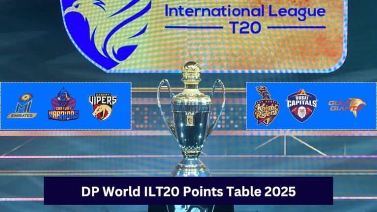 ILT20 Points Table 2025: Teams Rankings and Live Updates